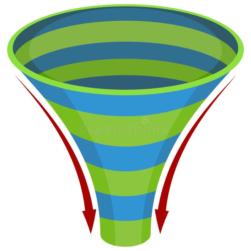 Grafico Dell'imbuto Di Spirale 3d Illustrazione Vettoriale ...