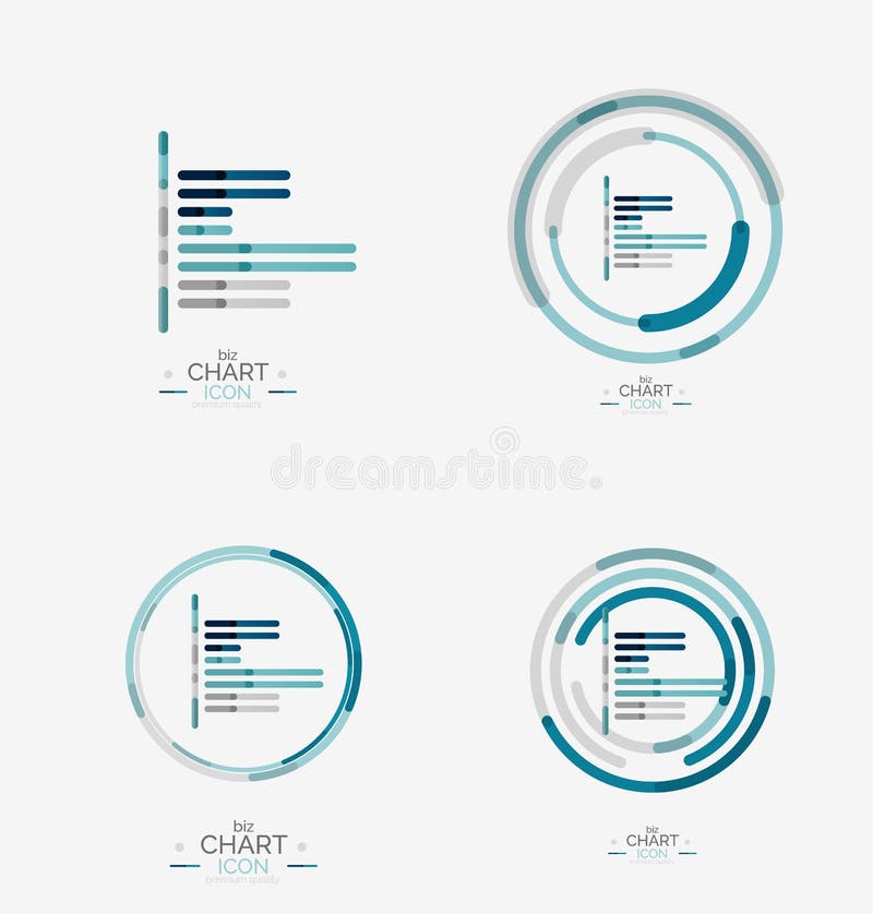 Grafico Lineare, Icona Del Grafico Illustrazione Vettoriale ...