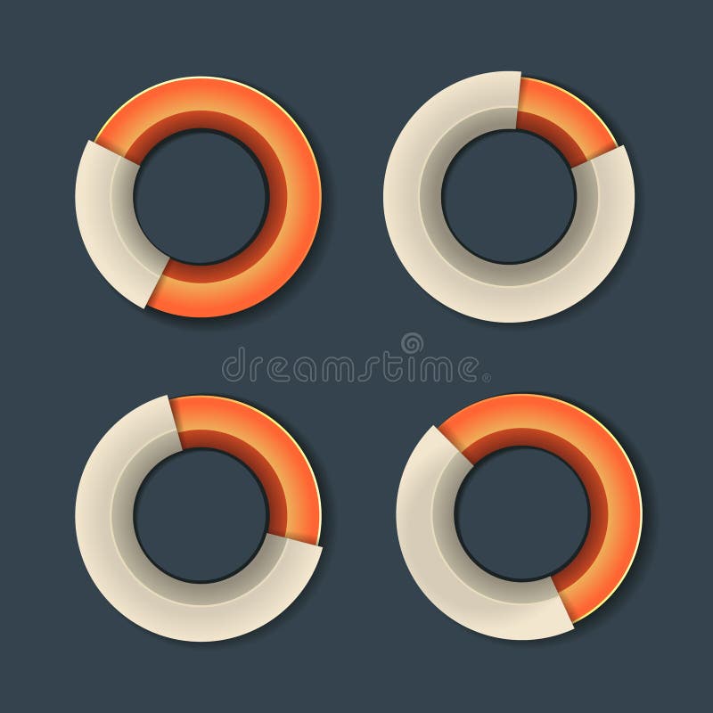 Grafico Ring Diagram Set Di Infographic Vettore Illustrazione ...
