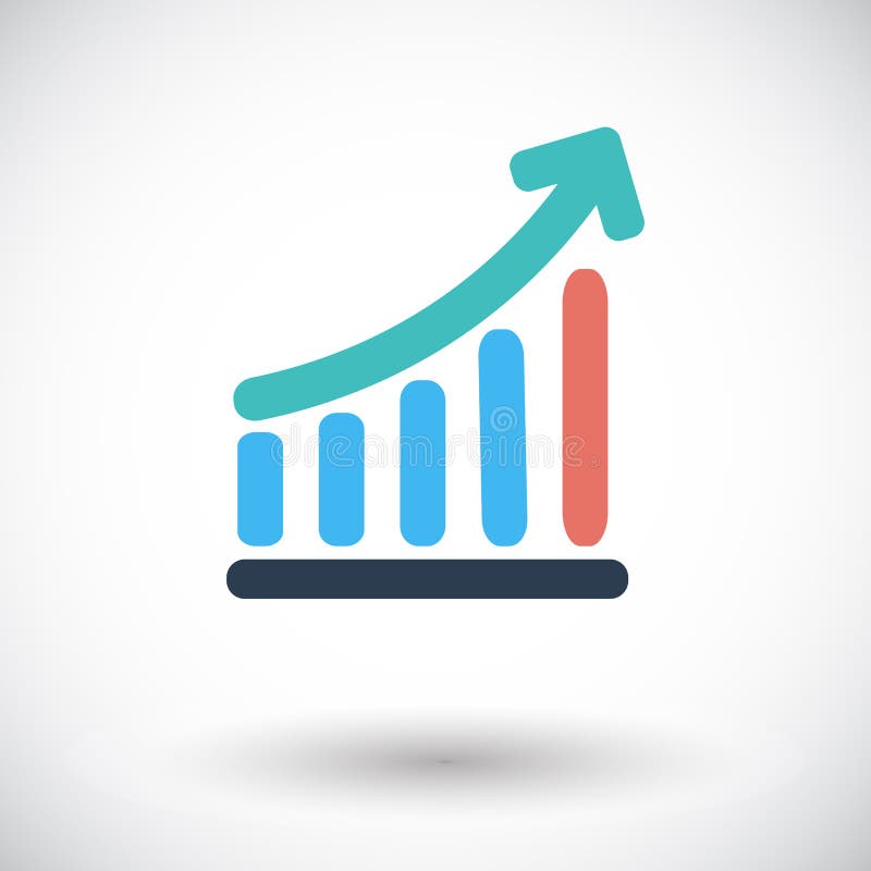 Grafiek enig pictogram vector illustratie. Illustration of afzet - 89760585