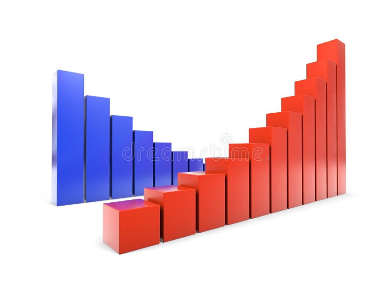 Grafiek in stijging stock illustratie. Illustration of rapport - 6105317
