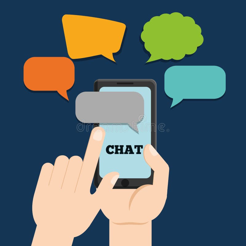 Grafik Des Chatdesigns, Vektorillustration Vektor Abbildung ...