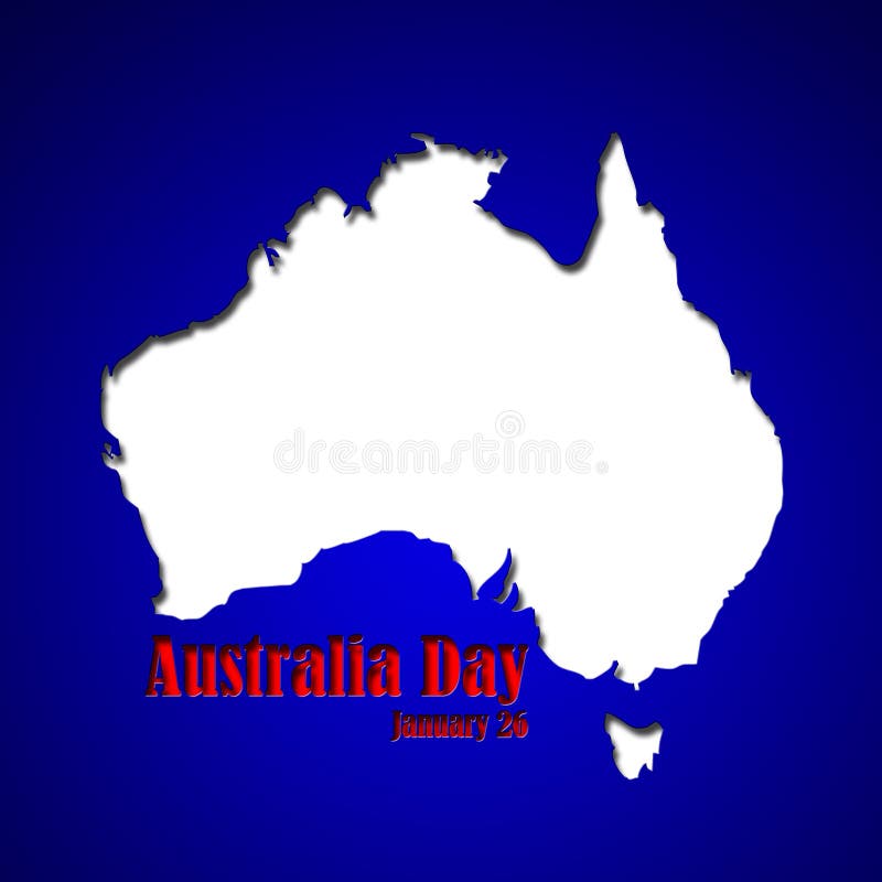 Grafikdesign-Australien-Tag in Form Bezogen Vom Kontinent Stock ...
