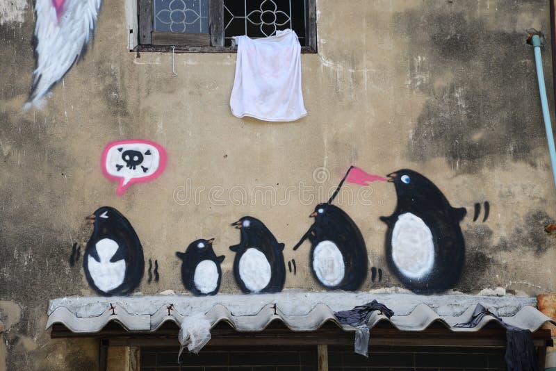 Penguin Graffiti Stock Photos - Free & Royalty-Free Stock Photos from ...