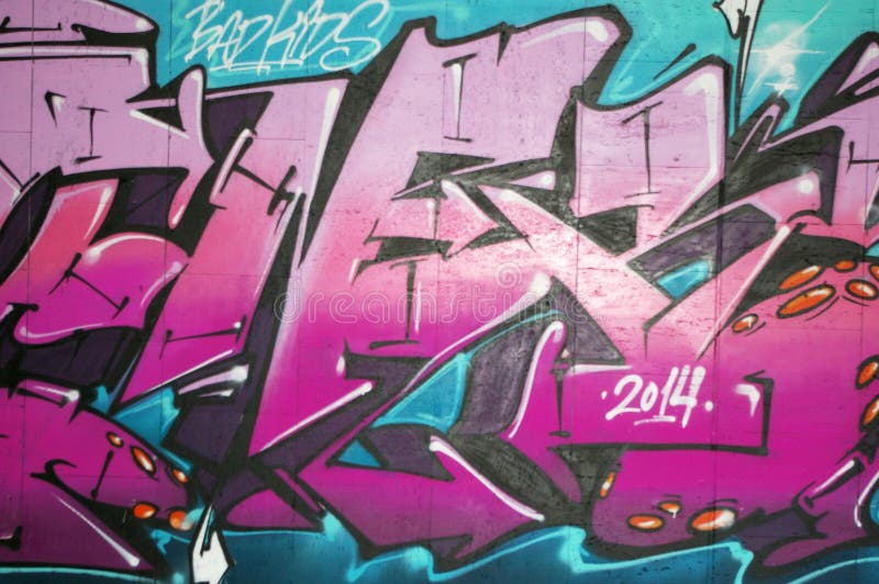 A Wall Vandalized with Street Graffiti Art Editorial Stock Image ...