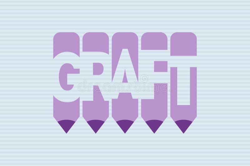 Graft Text with Pen Symbol Creative Ideas Design, Vector Illustration ...