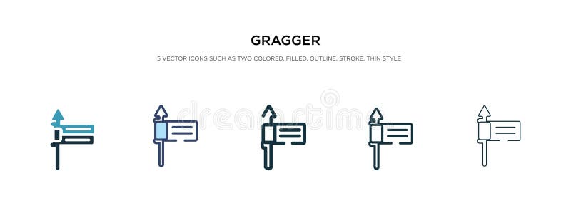 Gragger Icon in Different Style Vector Illustration. Two Colored and ...