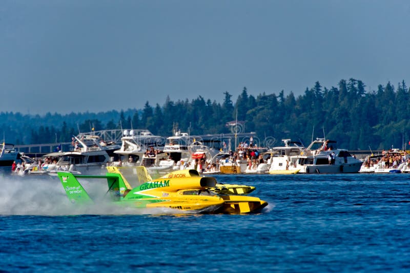 Hydroplane Race at Chevrolet Cup Seattle Seafair Editorial Stock Image ...