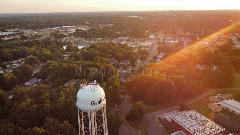 Graham Water Tower Sighting Stock Photo - Image of sunset, downtown ...