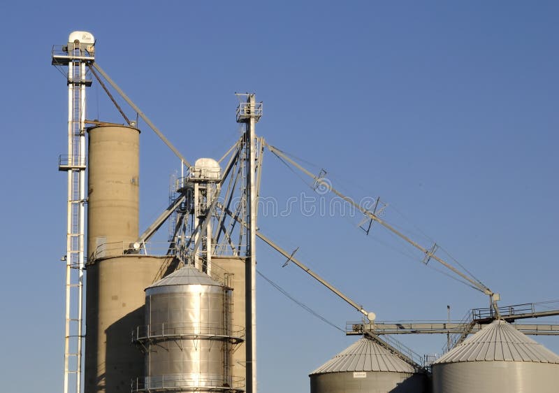 Multiple silos stock photo. Image of country, store, green - 5402090
