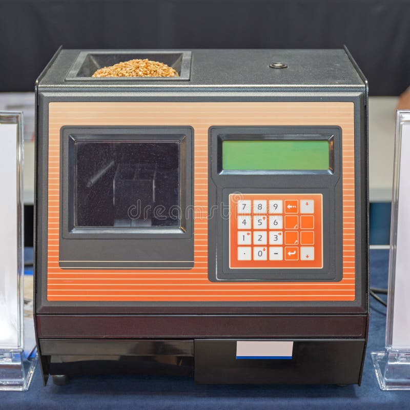 Grain Analysis Computer stock photo. Image of industry - 198743512