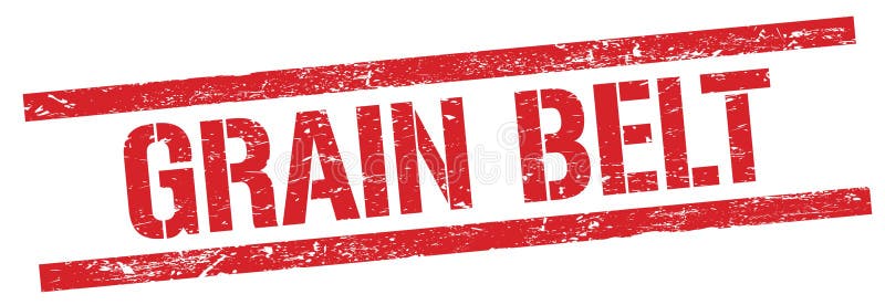 GRAIN BELT Text on Red Grungy Rectangle Stamp Stock Illustration ...