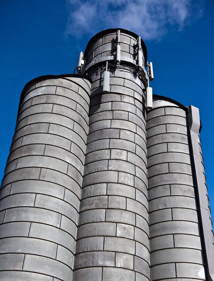 Grain Bin As a Cell Phone Tower-Industrial Stock Photo - Image of food ...