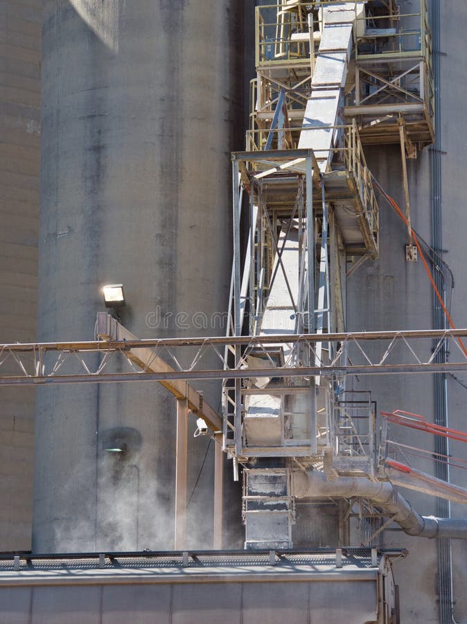Grain Corn Shipping Ship Loading at Seattle Elliott Bay during Summer ...