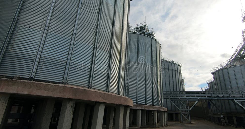 Grain Dryer Containers. a Plant for Processing and Harvesting Animal ...