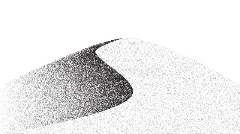 Grain Dune Desert. Stipple Eastern Landscape and Terrain Background ...