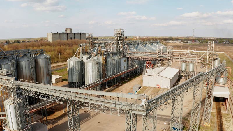 Grain Elevator Complex Storing and Processing Harvested Crops Stock ...