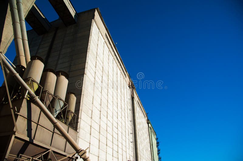 Grain Elevator. Storage and Loading of Grain Stock Photo - Image of ...