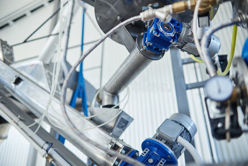 Grain Factory Machinery Close Up Stock Photo - Image of meal, machinery ...