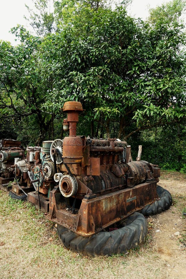 Grain Image: Close Up of Old Machine Factory Made of Steel and Used in ...