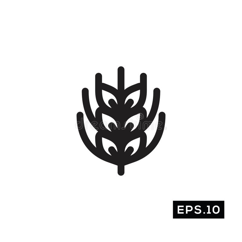 Grain Line Icon Vector. Grain Symbol Vector Stock Vector - Illustration ...