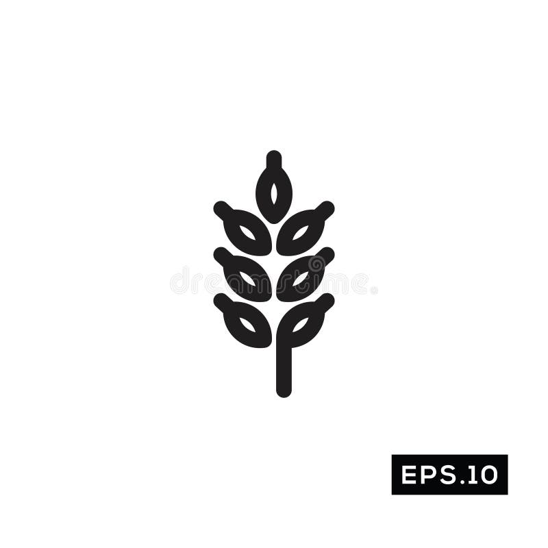 Grain Line Icon Vector. Grain Symbol Vector Stock Vector - Illustration ...