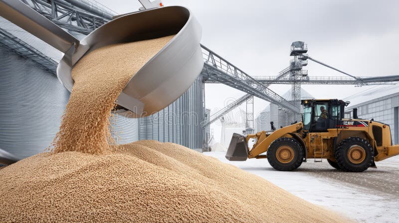 Grain is Loaded from a Front-loading Hourglass into a Large Storage ...