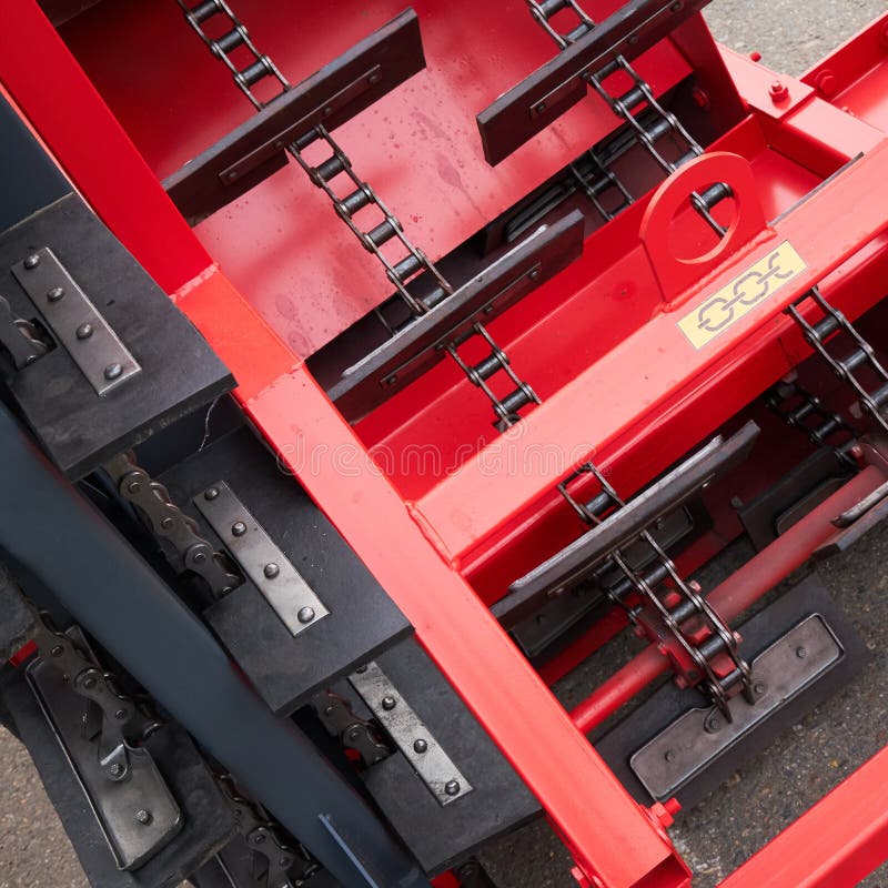 Grain Loader. Chain Scraper Conveyor Stock Photo - Image of drive ...