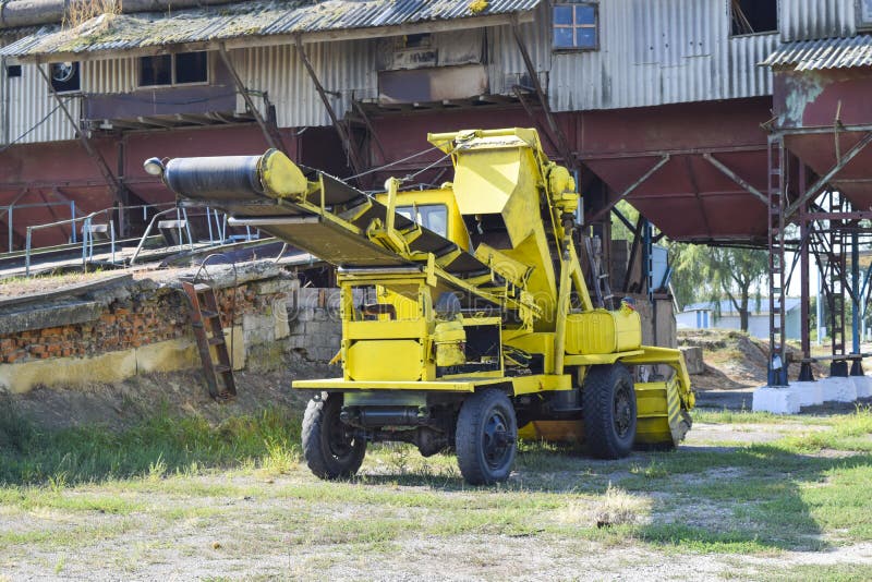 Grain Loader. Chain Scraper Conveyor Stock Image - Image of business ...