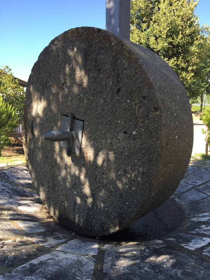 Grain millstone stock photo. Image of grist, grinder - 57503614