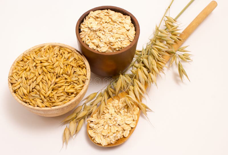 Grain oats and oatmeal stock image. Image of seeds, nutrition - 57097977