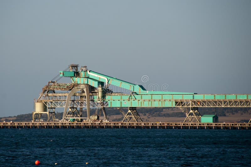 Grain Outloader in Port Lincoln Stock Photo - Image of infrastructure ...