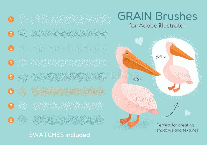 Grain Scatter Brushes. Set of Abstract Grunge Textures. Stock Vector ...