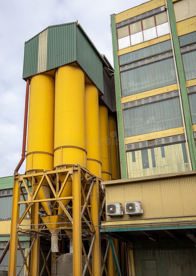 Grain Silos in the Agricultural Sector in a Village Editorial Photo ...
