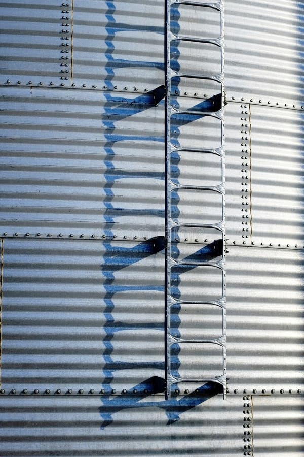 Grain Silos on Farm for Farming and Storage of Wheat Stock Photo ...