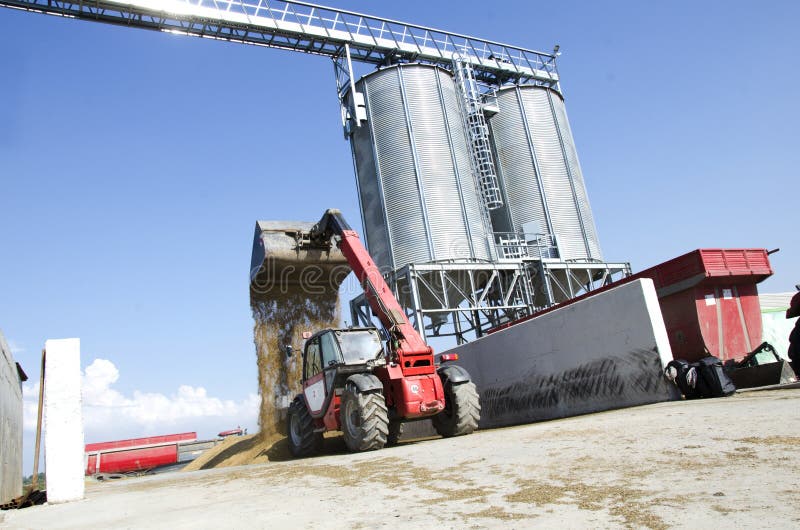 Grain silos stock image. Image of equipment, working - 42910475