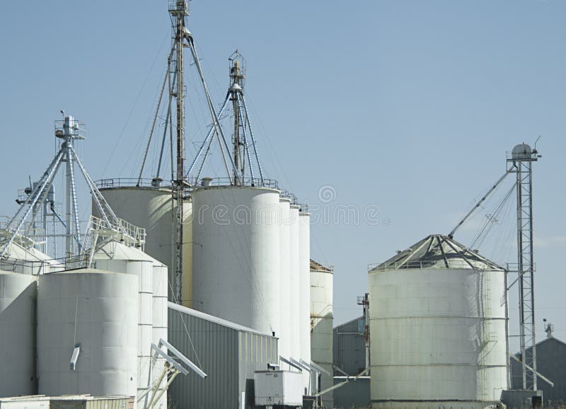 Grain silos for rice stock image. Image of rice, valley - 18384405