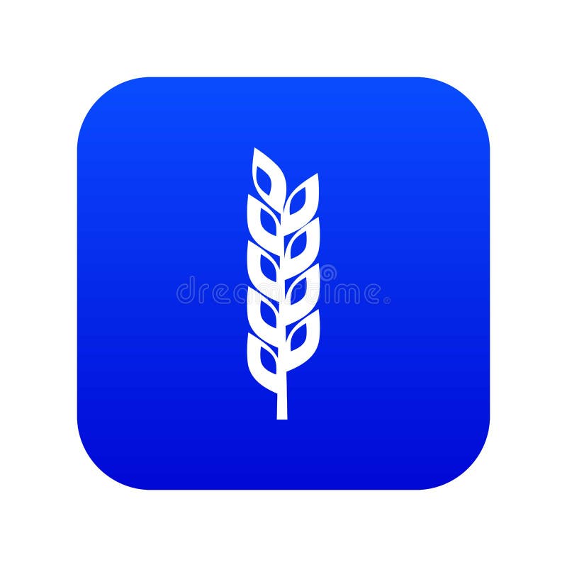 Grain Spike Icon Digital Blue Stock Vector - Illustration of natural ...