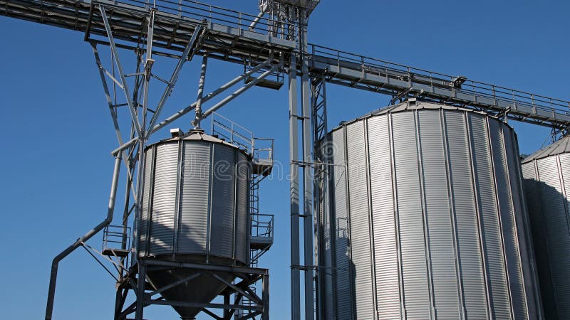 Grain Storage Bins stock photo. Image of farmland, color - 66781262