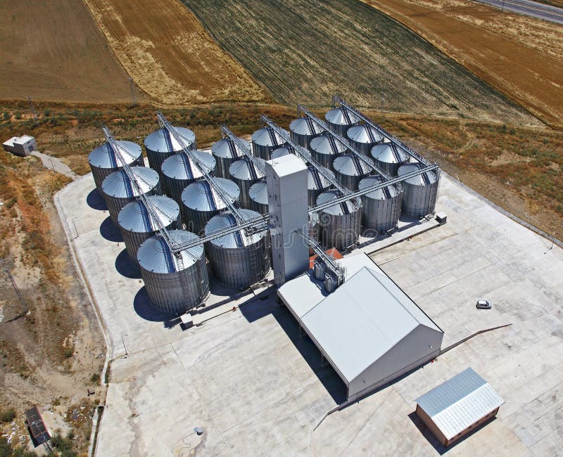 Grain storage stock image. Image of industry, factory - 61325415
