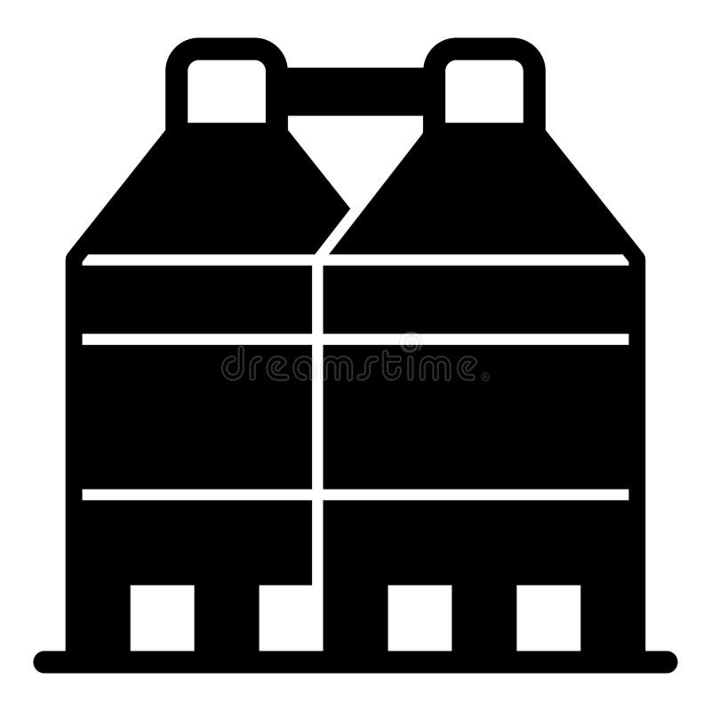 Grain Storage Solid Icon, Wheat Production Concept. Vector Graphics ...