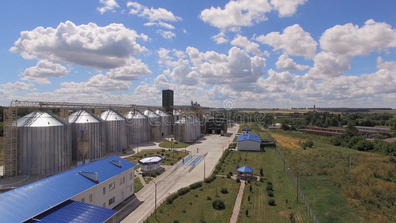 Grain Storage Tanks and Buildings. Stock Photo - Image of landowner ...