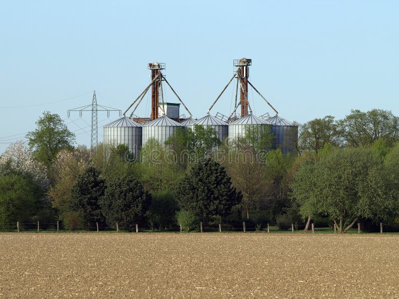 Grain storehouse stock photo. Image of tree, field, food - 19381014