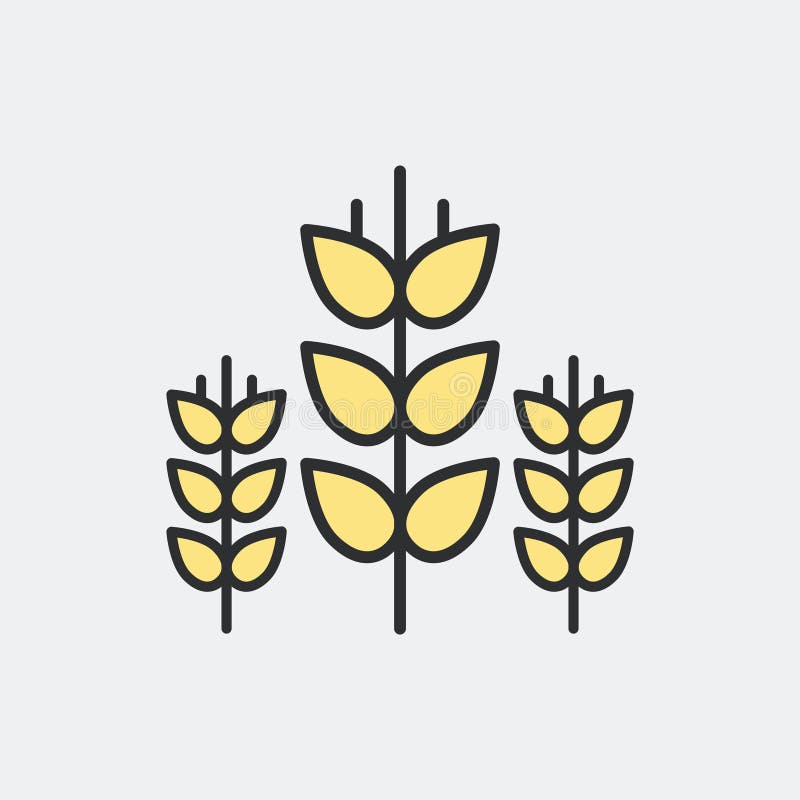 Grain symbol concept. stock vector. Illustration of symbol - 96340109