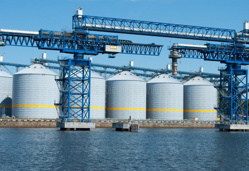 Grain terminal stock image. Image of tank, pneumatic - 15862693