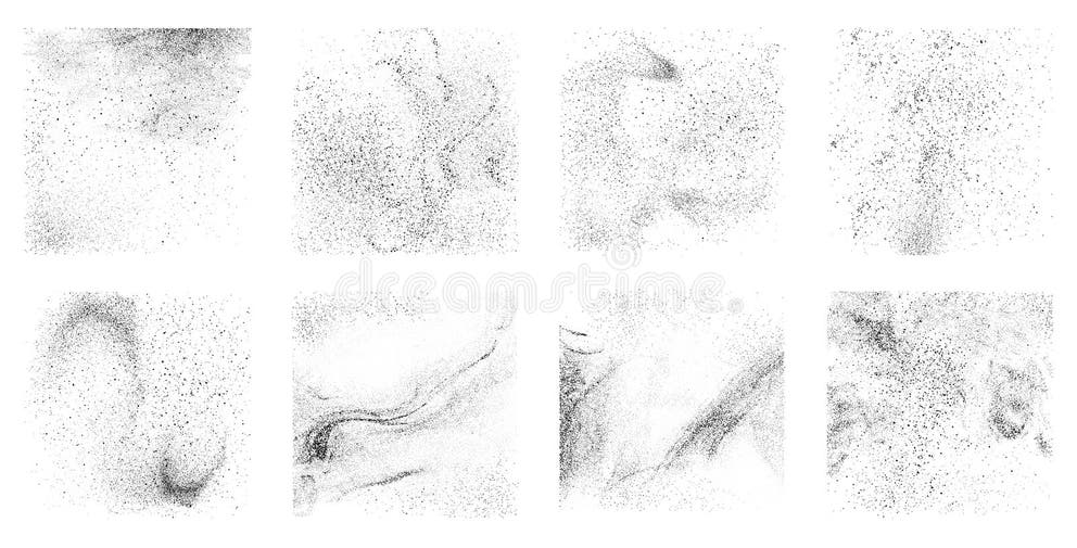 Grain Texture of Falling Dust, Spray Splashes Stock Illustration ...