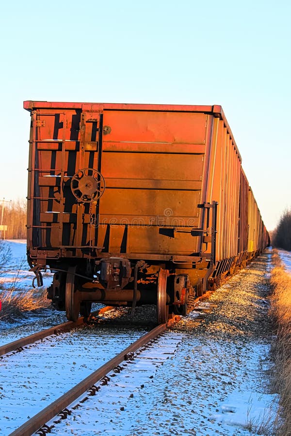 A Grain Train Car Waiting on a Track Stock Photo - Image of deliver ...