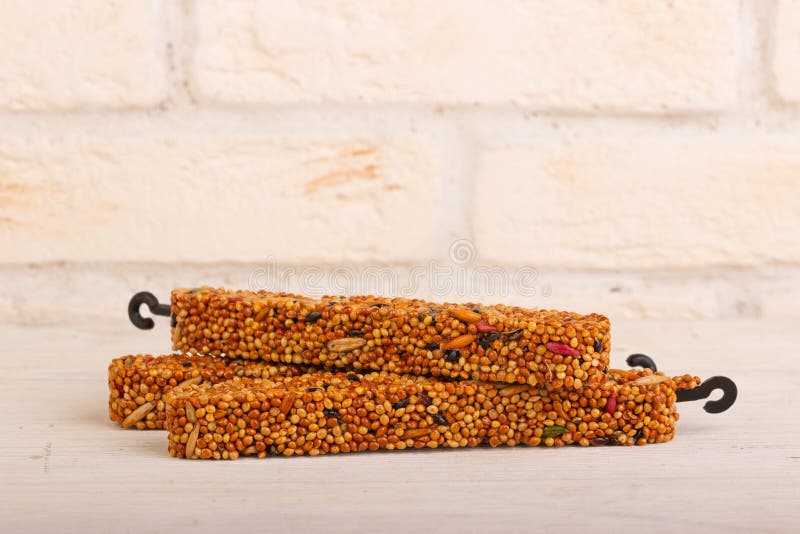Grain Treat for Birds. Parrot Grain Sticks Stock Image - Image of dried ...