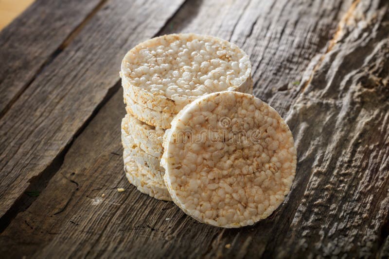 Grain Wafers Set on Old Wooden Stock Photo - Image of dieting, macro ...