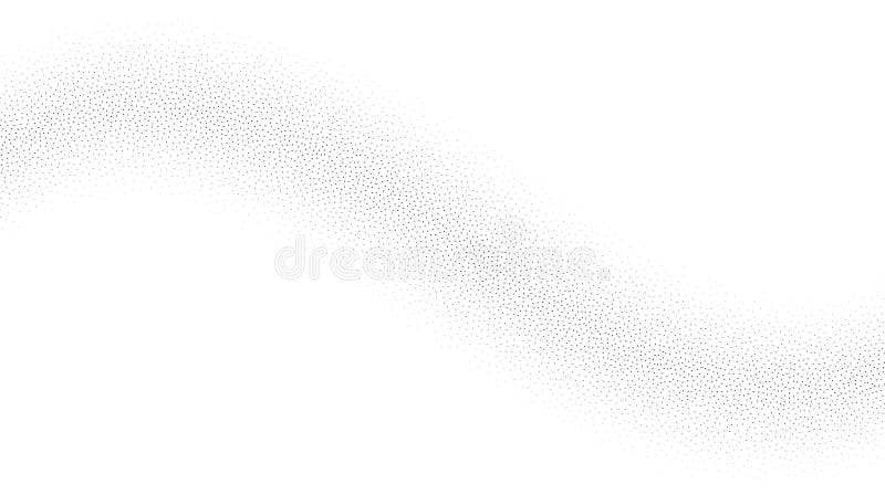 Grain Wave Background. Black Stipple Curve Line. Abstract Wavy Noise ...